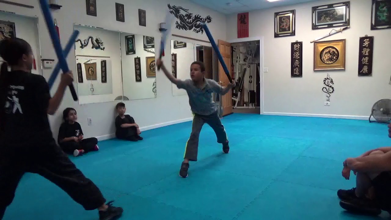 Kung Fu Kids - Double Stick Fighting - June 18 2019 - YouTube