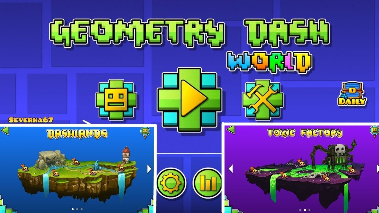 ALL LEVELS IN GEOMETRY DASH WORLD - G. DASH - YouTube