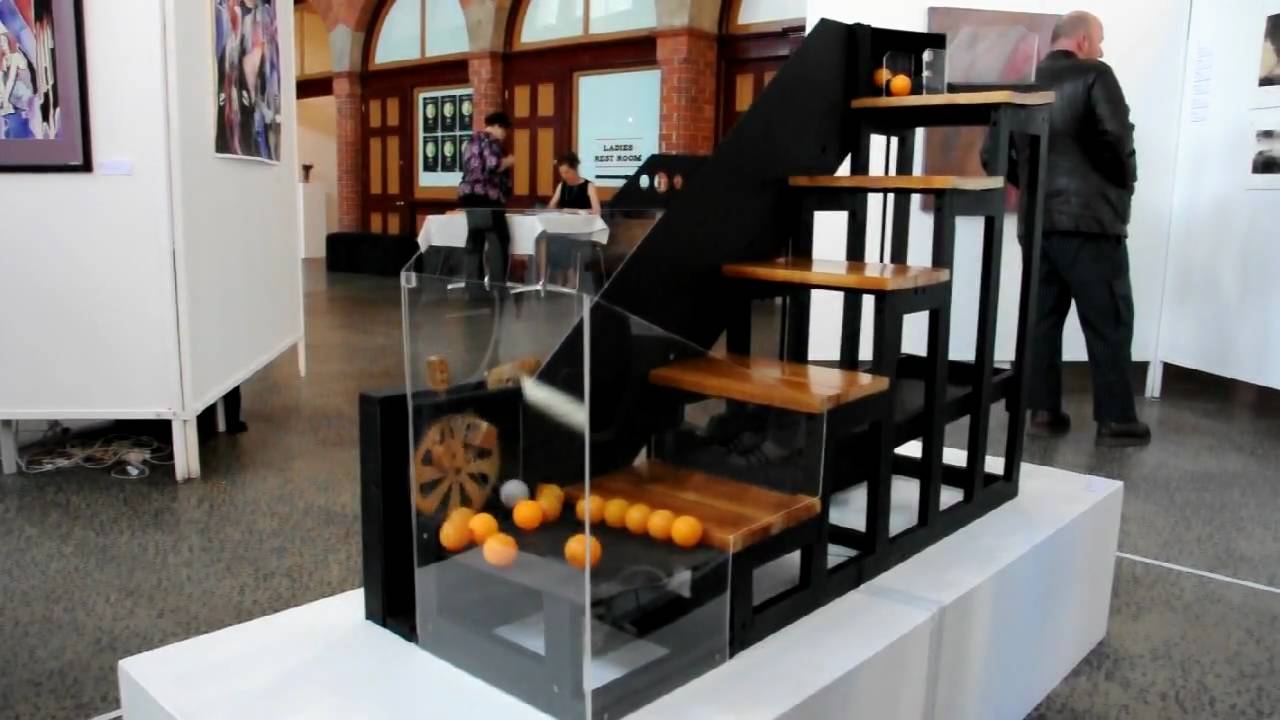 Kinetic Art Sculpture, Muse Descending A Staircase - YouTube