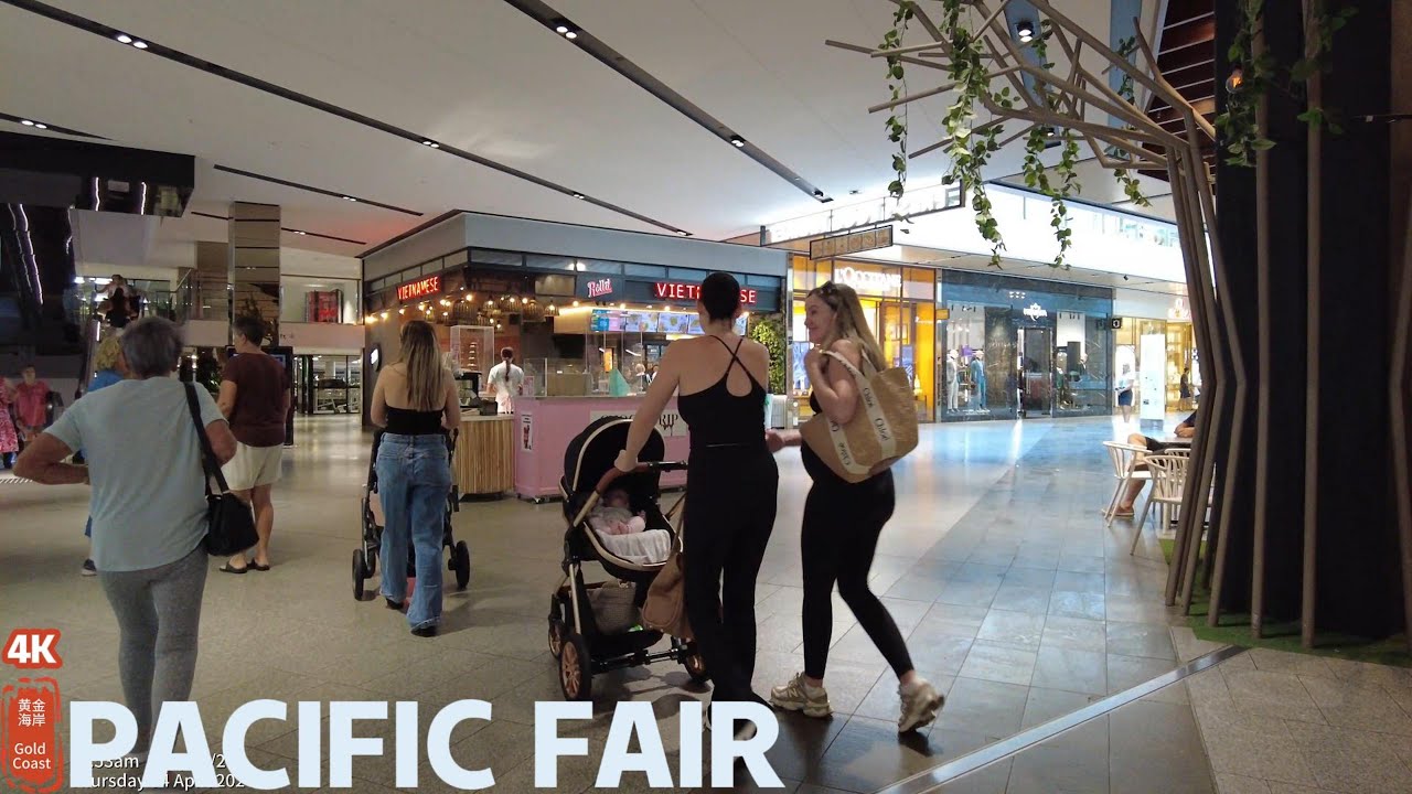 [4k] Explore Pacific Fair & Surroundings Thursday 4 April 2024 | Gold ...
