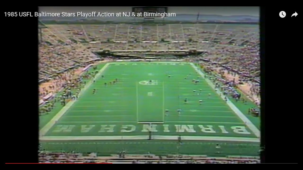 1985 USFL Baltimore Stars Playoff Action at NJ & at Birmingham - YouTube