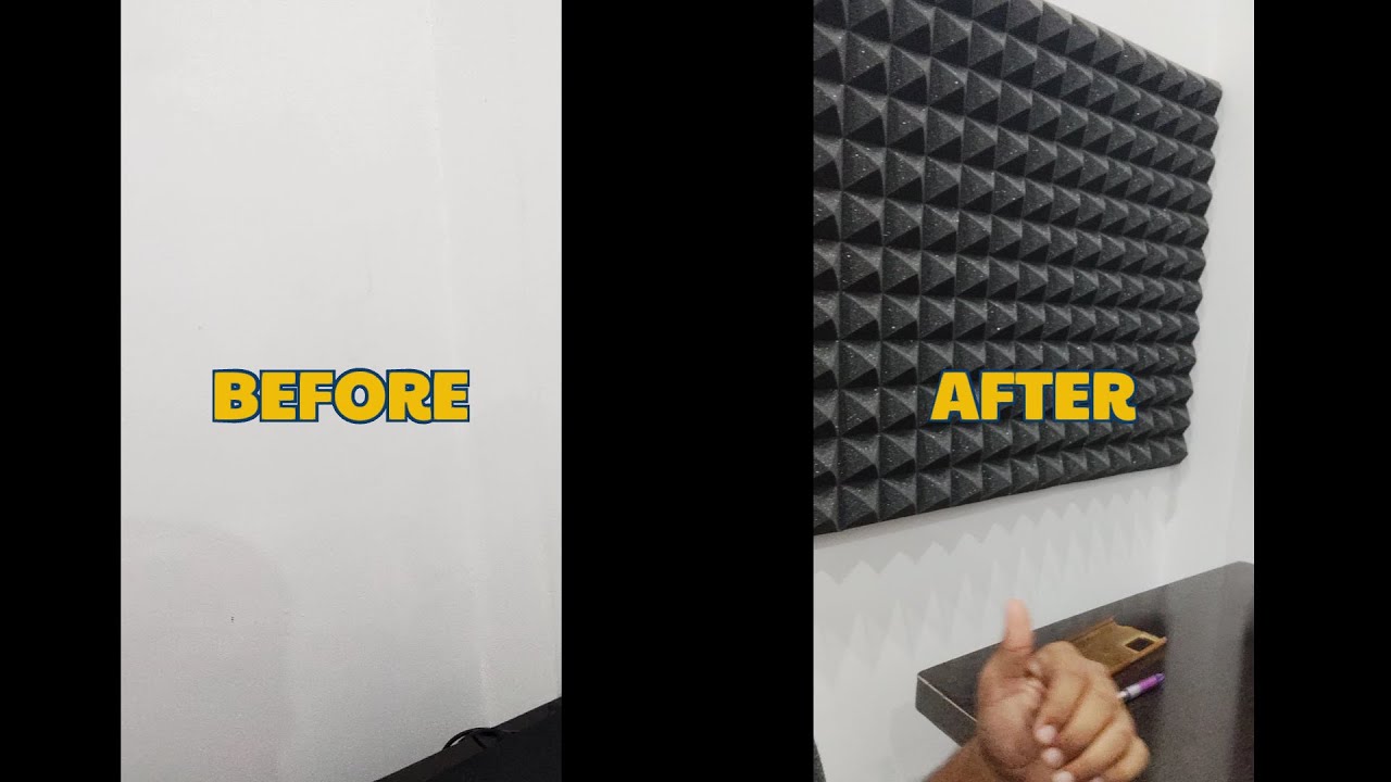 How to reduce echo in your room | Acoustic foam installation | Acoustic ...