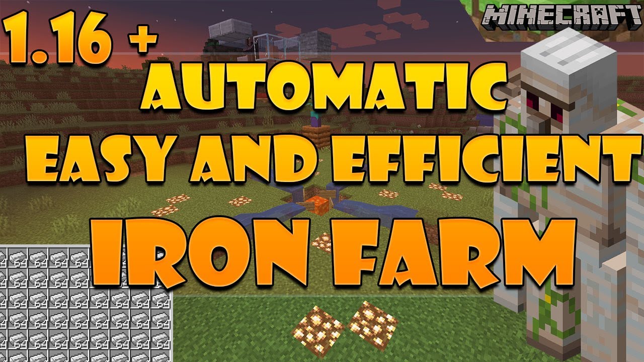 1 16 Easiest Efficient IRON FARM In Minecraft Tutorial YouTube 1-16-easiest-efficient-iron-farm-in-minecraft-tutorial-youtube