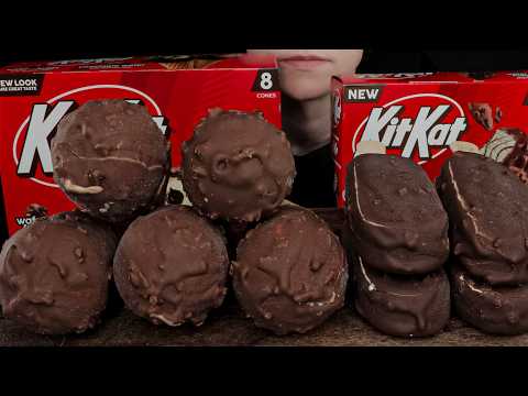 ASMR KitKat Chocolate Candy Ice Cream Bars & Cones Dessert Mukbang 먹방