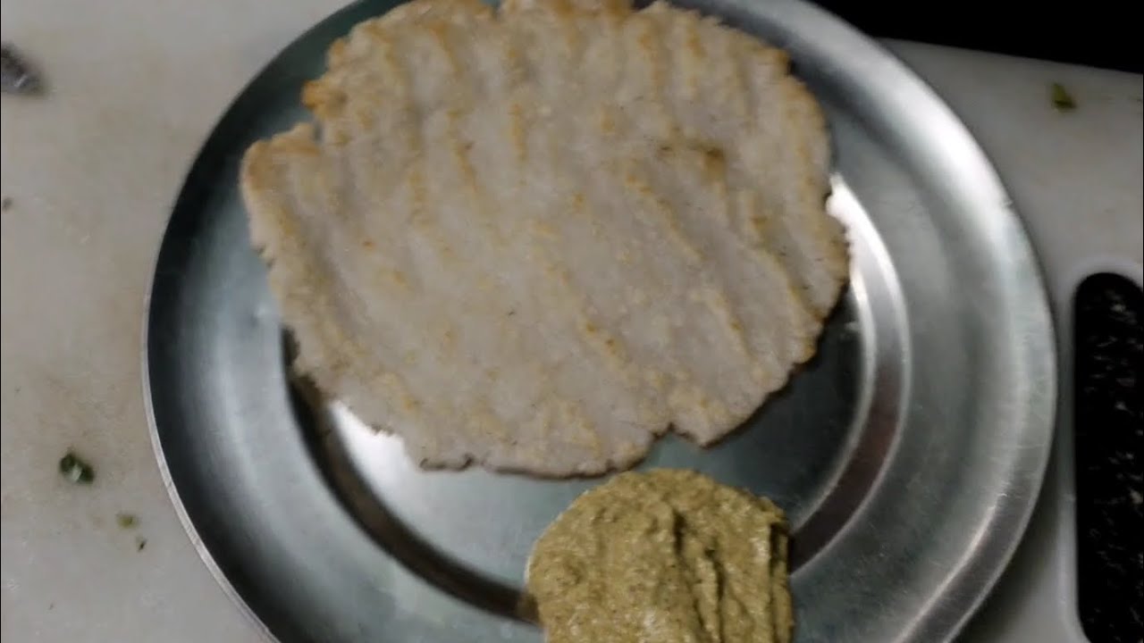 Traditional Rice Flour Roti with Peanut chutney - YouTube
