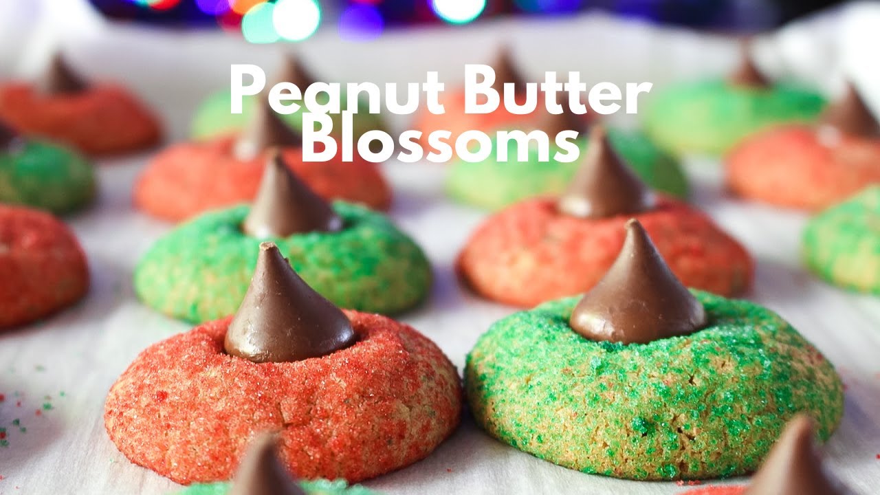 Holiday Peanut Butter Blossoms | Peanut Butter Blossom Cookie | Holiday ...