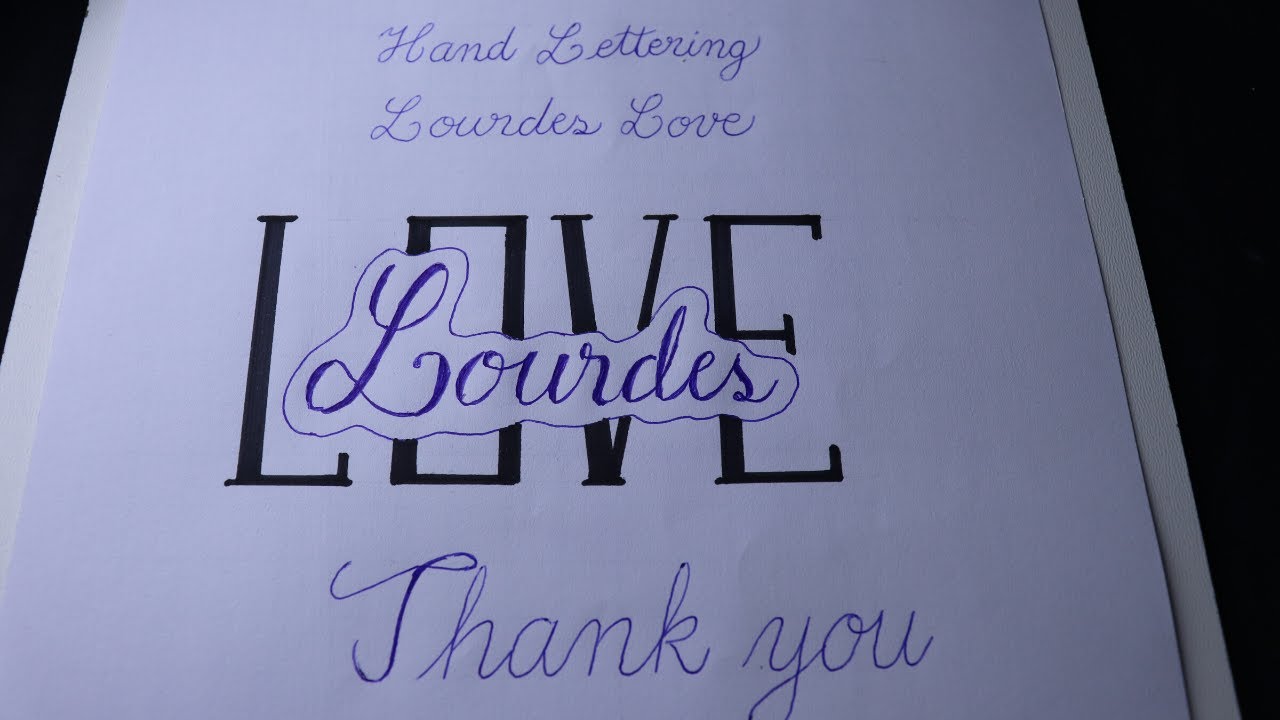 Hand Lettering Cursive - YouTube