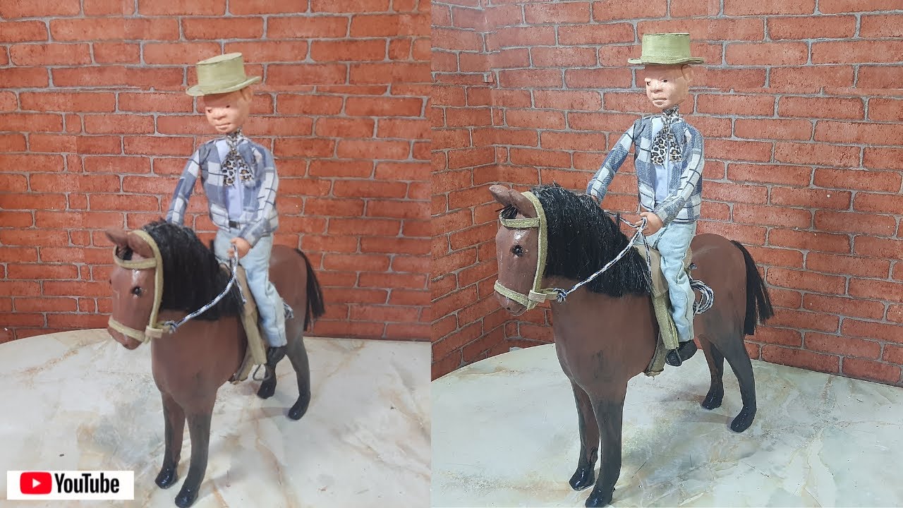 DIY : COMO FAZER UM CAVALO E CAVALHEIRO COM MATERIAL RECICLÁVEL . - YouTube