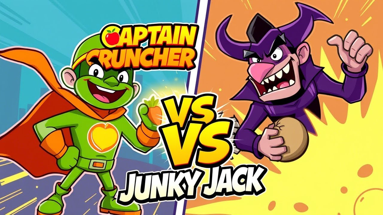 🥕💪 Captain Cruncher VS The Junky Jack | Fun Healthy Eating Song for ...