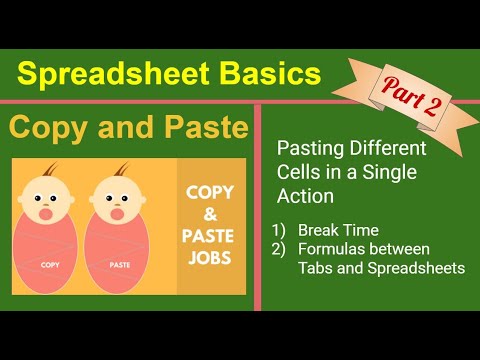 Spreadsheet Basic: Copy & Pasting - Part 2, Pasting Different Cells in ...