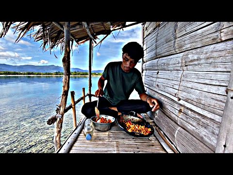 5 HARI FULL BERMALAM DI RUMAH LAUT SAAT HUJAN DERAS & JARING IKAN SAMA PASANG 100 PANCING RAWEI!!