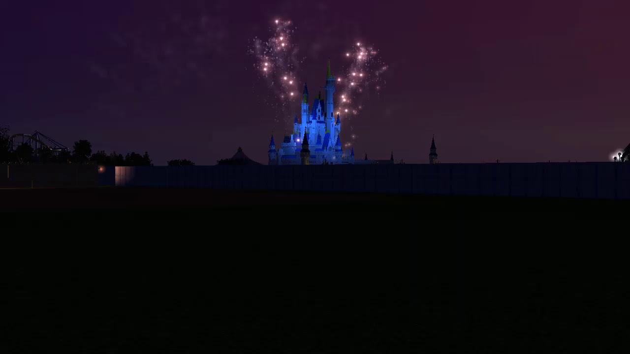 (RCT3) Disneyland Park at Disneyland Resort Dubai: Firework Test (Side ...