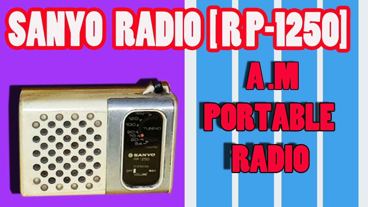 Radio receiver Sanyo RP 1250 - YouTube