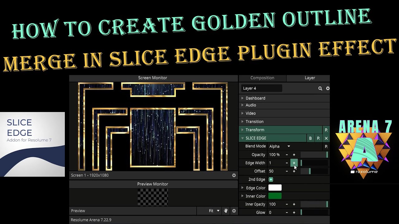 How To Use Slice edge #effects #plugins For #resolume #gold - YouTube