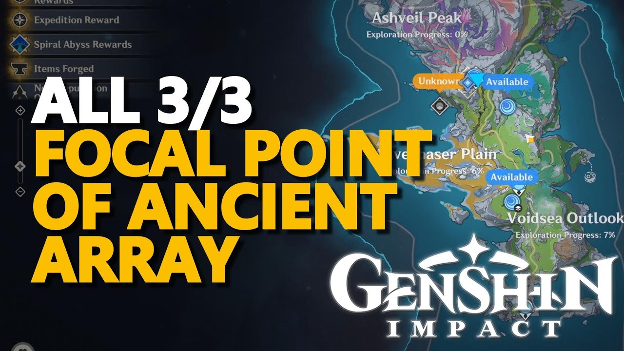 All Focal Point of Ancient Array Genshin Impact - YouTube