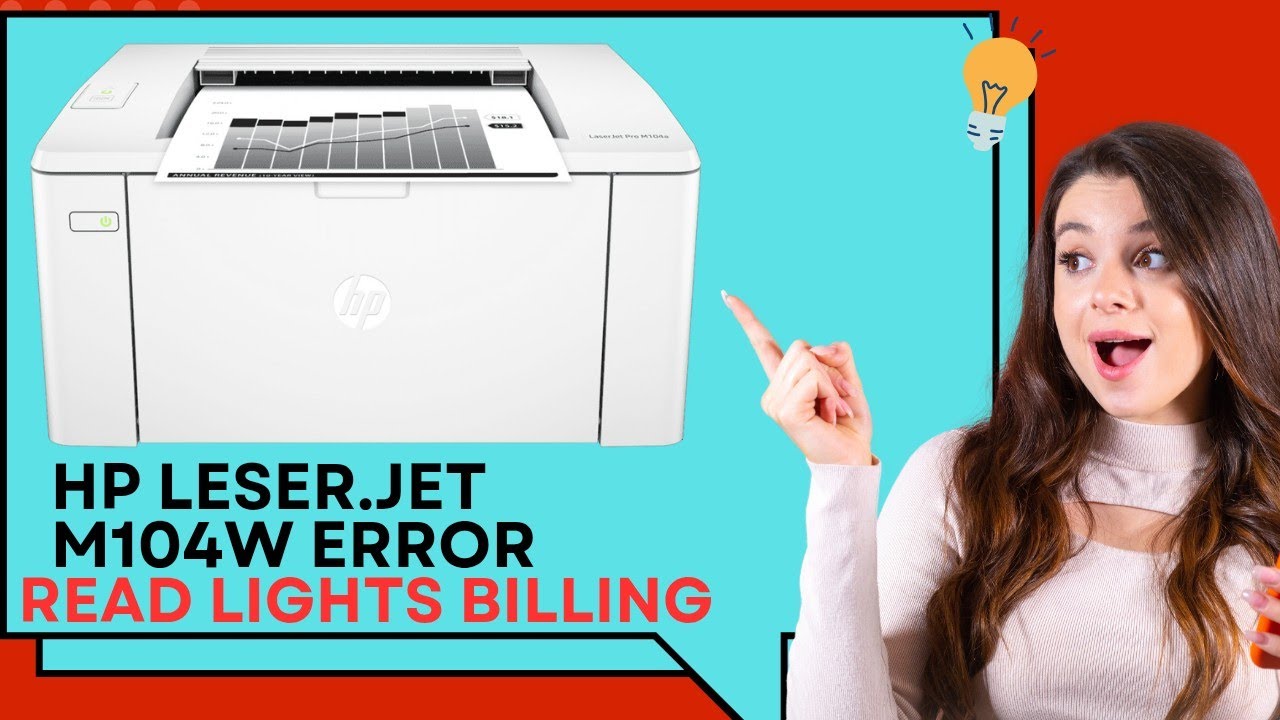 HP laserjet pro M104w red light blinking How To HP Leser jet M 104W Error Read Lights Billings ...