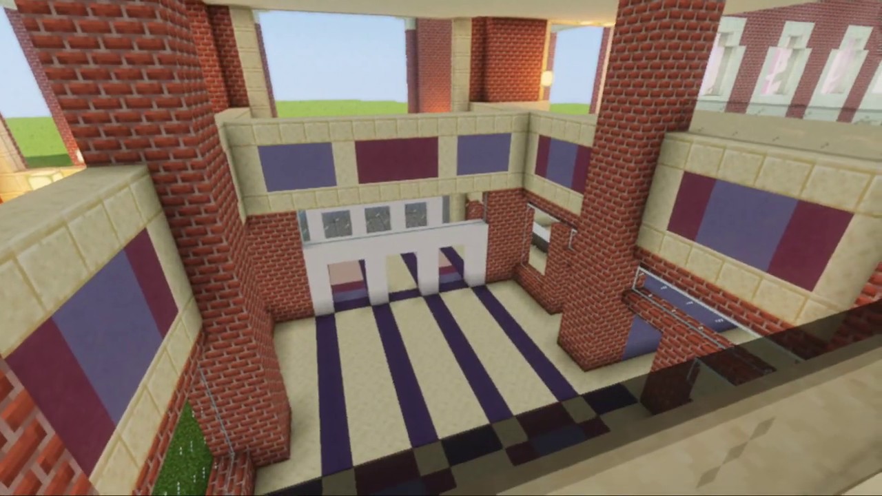 high school minecraft build 2 - YouTube