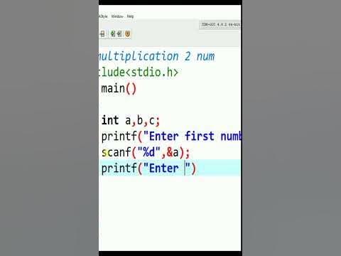 Multiplication of two numbers in C #shorts #youtubeshorts # ...