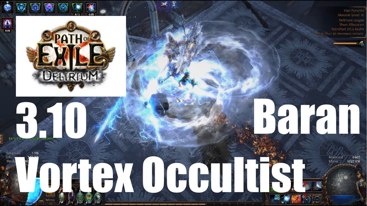 [PoE] 3.10 Vortex Occultist - Baran the Crusader - YouTube
