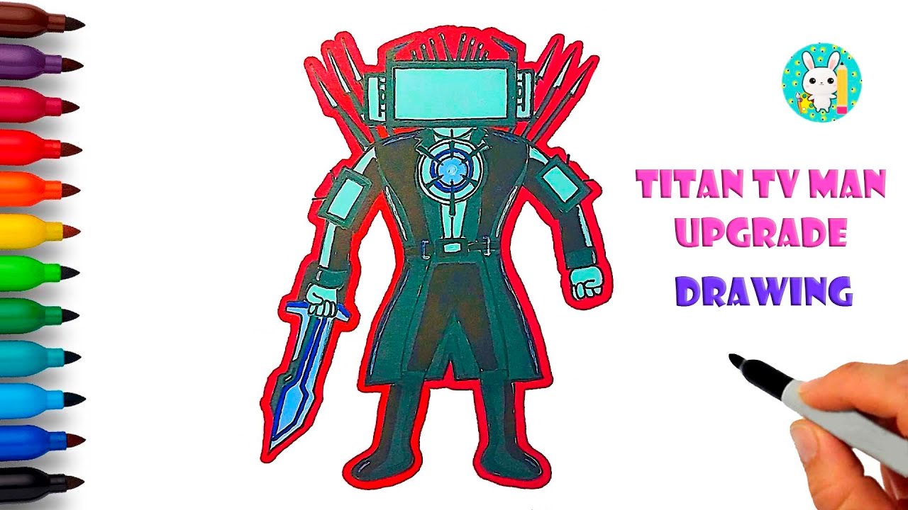 How to draw New Upgrade Titan TV Man ♥ Titan TVman drawing easy step by ...