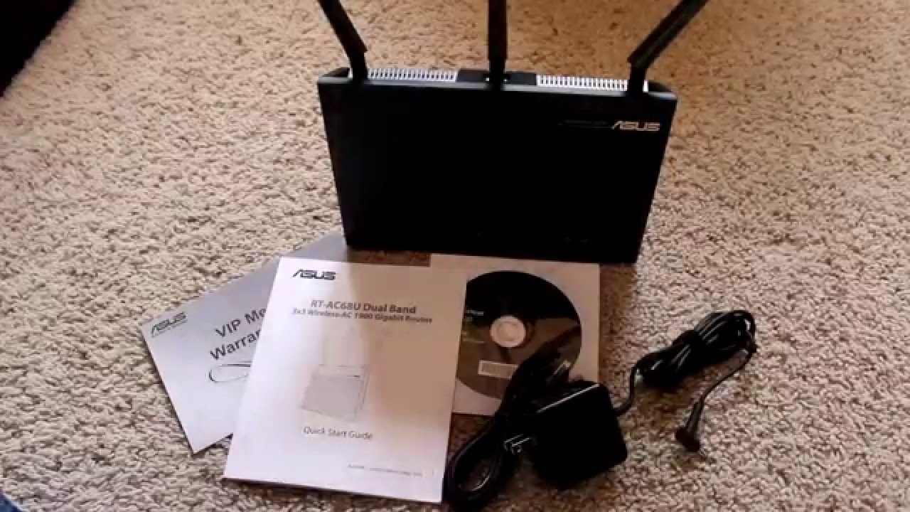 Asus RT-AC68U wireless router unboxing - YouTube