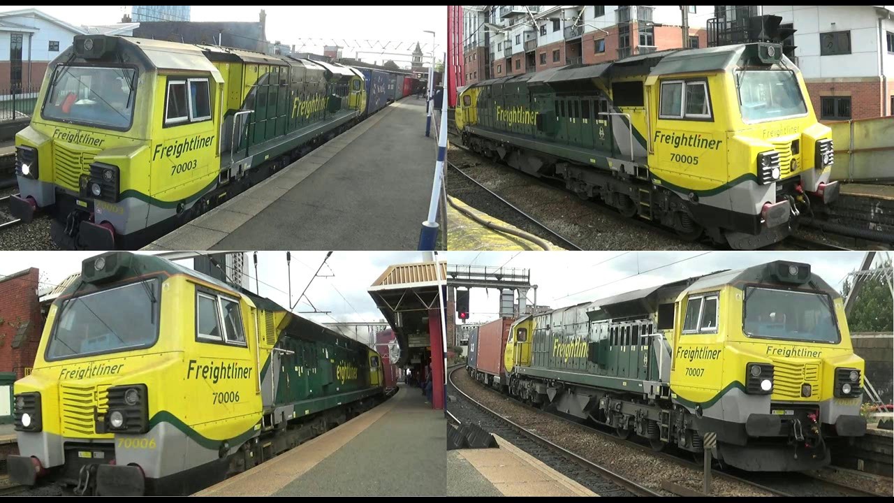 Freightliner Class 70's at Deansgate - YouTube