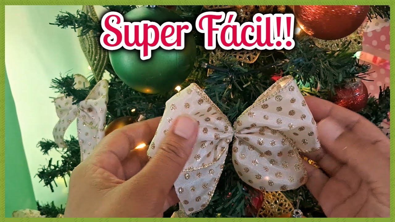 Cómo hacer un Lazo sencillo y fácil! lazos árbolito Navidad| Lazos en ...