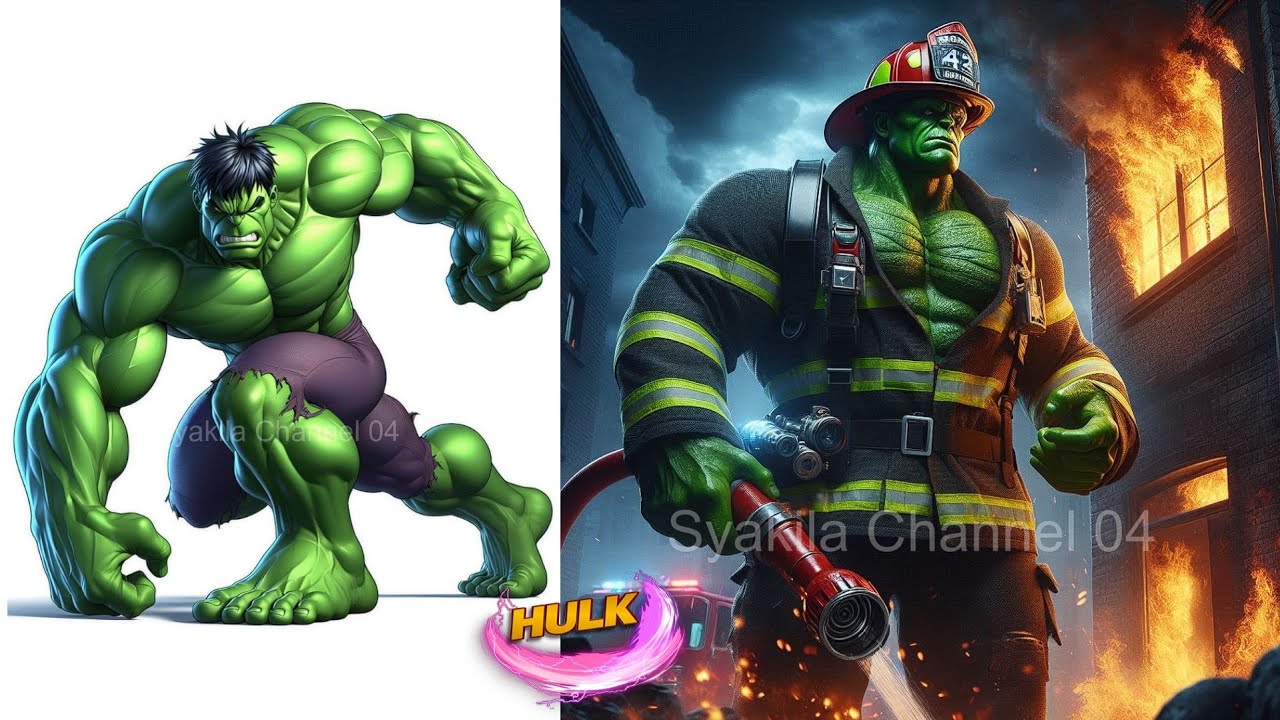 AVENGERS But FIREFIGHTER VENGERS ⚡💥 All Characters marvel & DC 2025💥 ...