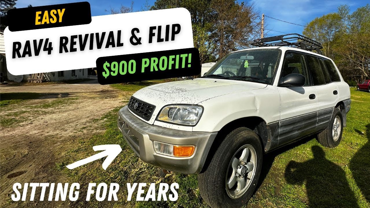 Flipping A Non-Running First Gen Toyota Rav4 for $900 Profit! - YouTube