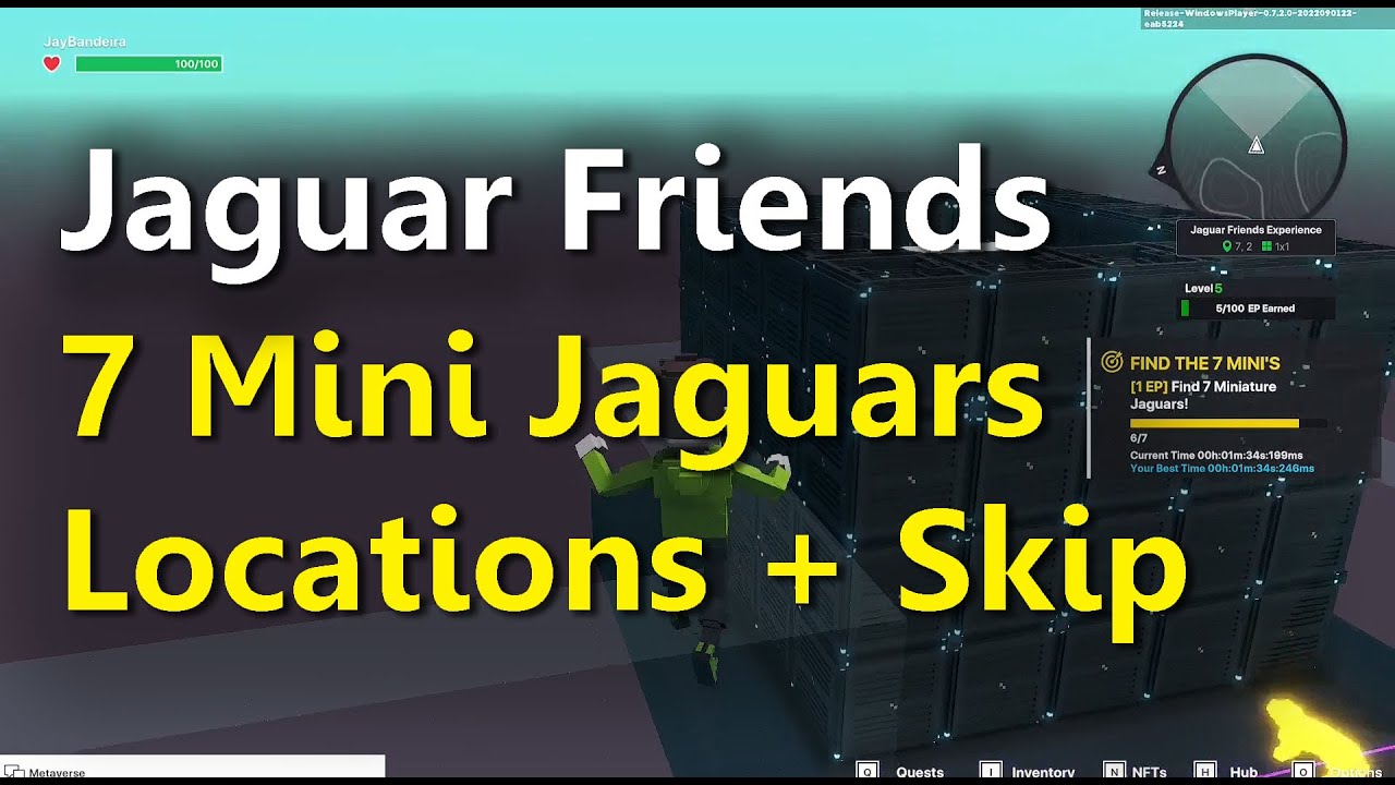 Jaguar Friends - Collect Mini Jaguars 1:30s - The Sandbox Alpha 3 - YouTube