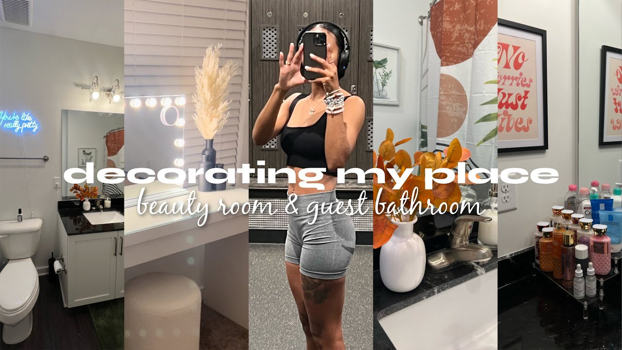 vlog : decorating my beauty room and guest bathroom finally + more ...