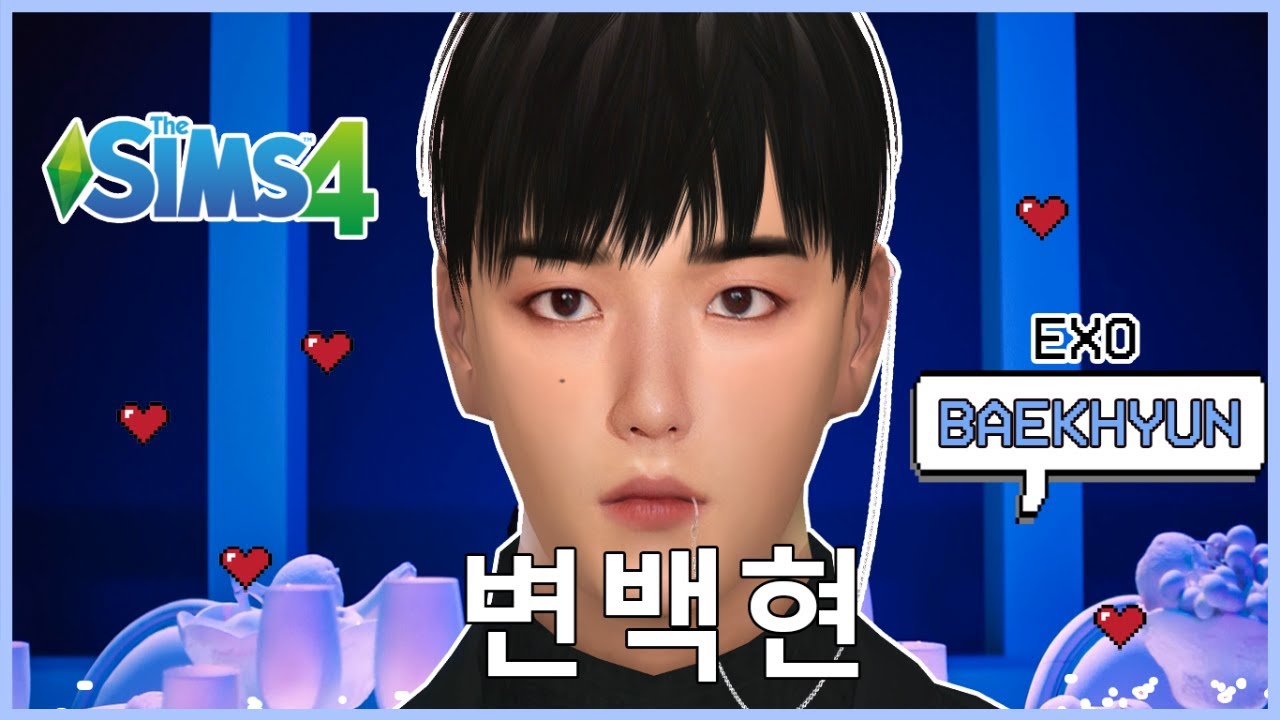 The Sims 4 : CAS + Full CC List - Baekhyun (EXO) | PRIMROSE SIMS # ...