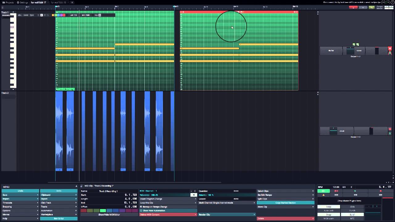 Tracktion T7 Group and Linked Clips - YouTube