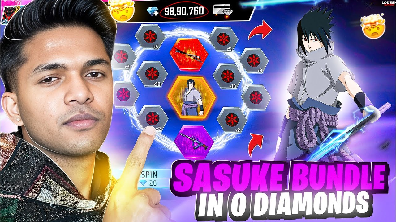 Finally I Got Sasuke Rare Bundle In 0 Diamonds 💎 Garena Free Fire - YouTube