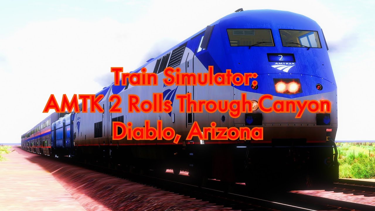 HD Train Simulator: AMTK 2 Rolls Through Canyon Diablo, Arizona - YouTube