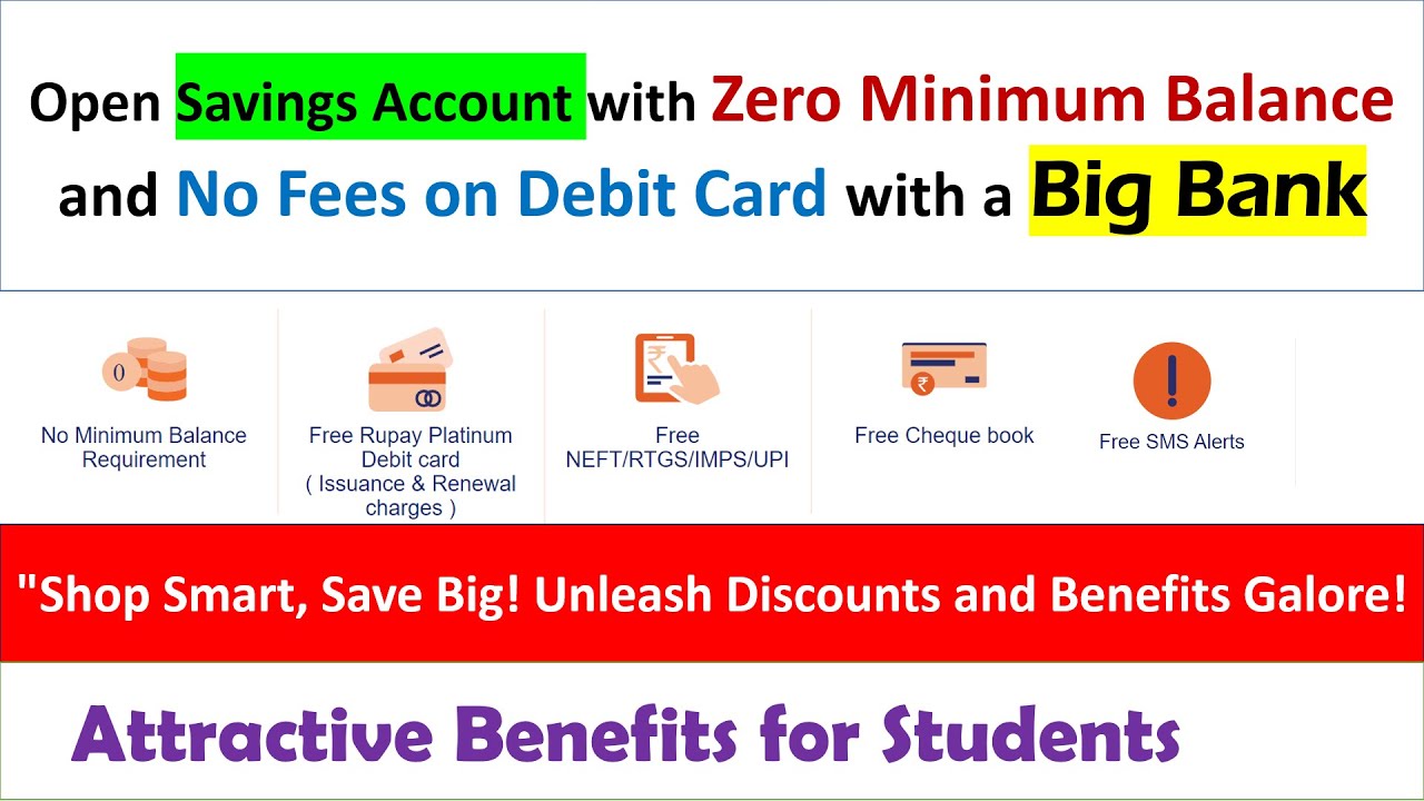 Zero-Minimum Balance Savings Accounts | No More Fees on Debit card ...