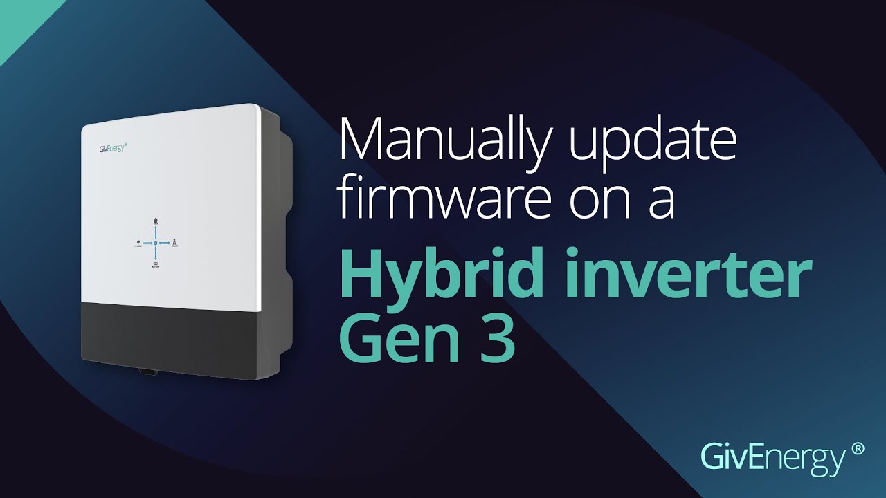 How To Manually Update Firmware - Gen 3 Hybrid Inverter - YouTube