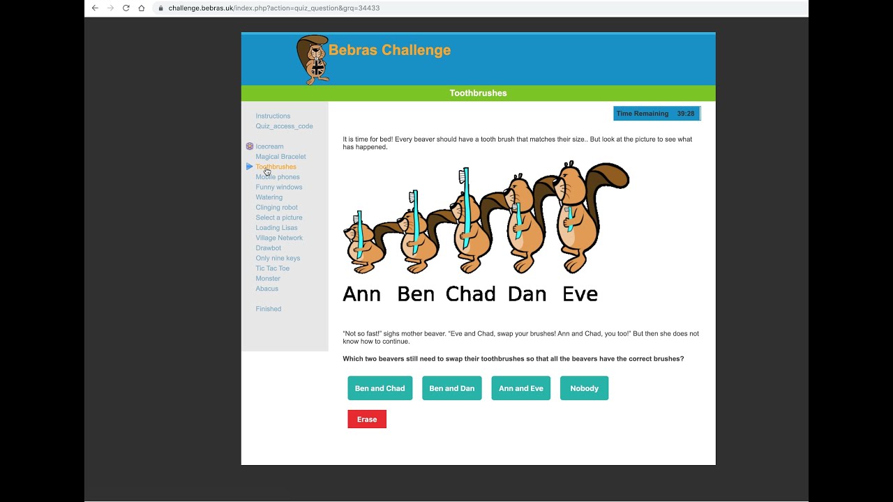 Using Bebras Quizzes Facility - YouTube