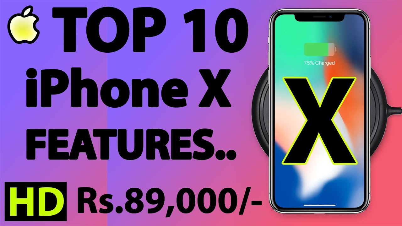 Top 10 iPhone X Features! - New iPhone 10 - YouTube