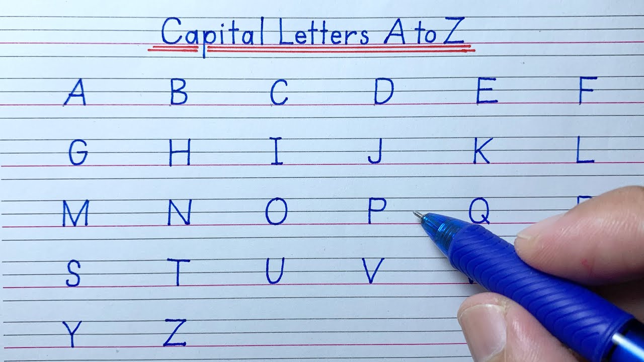 ABC Learn How to Write Capital Letters A to Z | ABCD Writing Tutorial ...