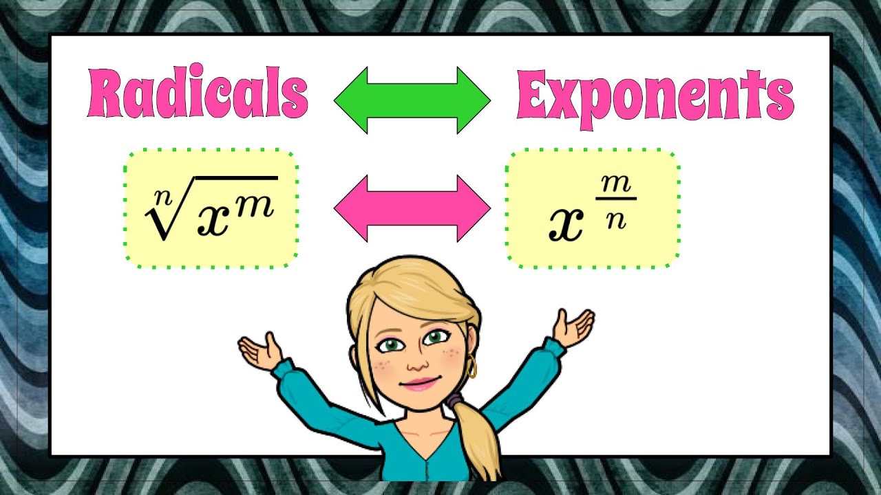 Rewrite a Radical Using Exponents | Algebra 1 | HS.N-RN.A.1 🖤 - YouTube