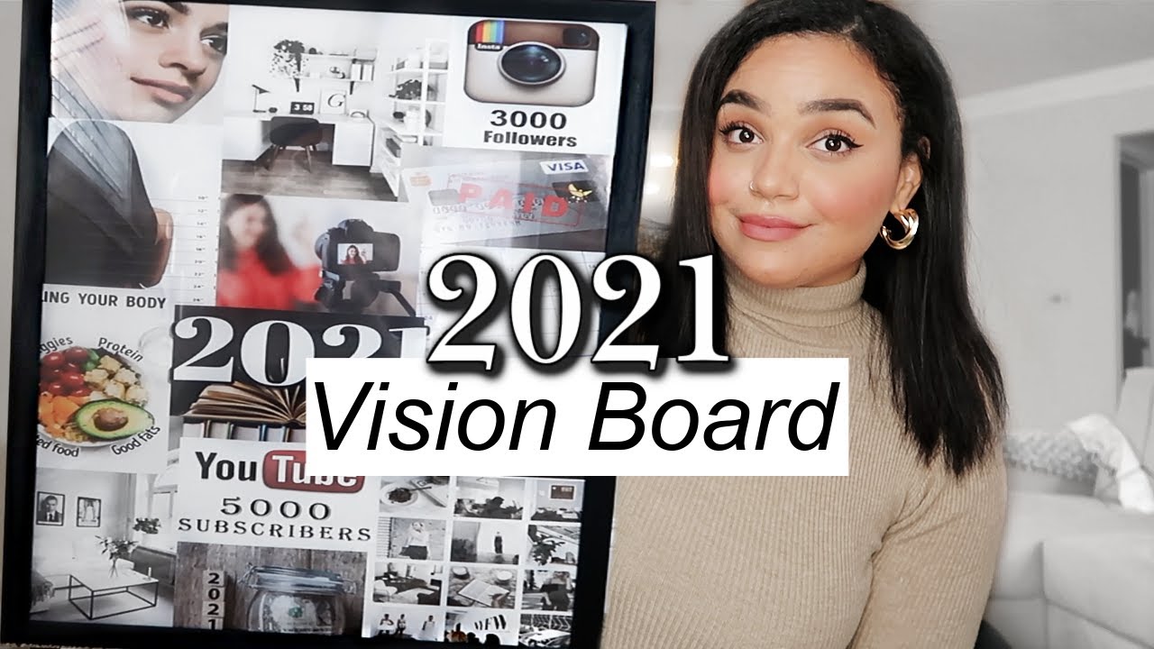 HOW TO MAKE AN AESTHETIC VISION BOARD l My 2021 Vision Board - YouTube