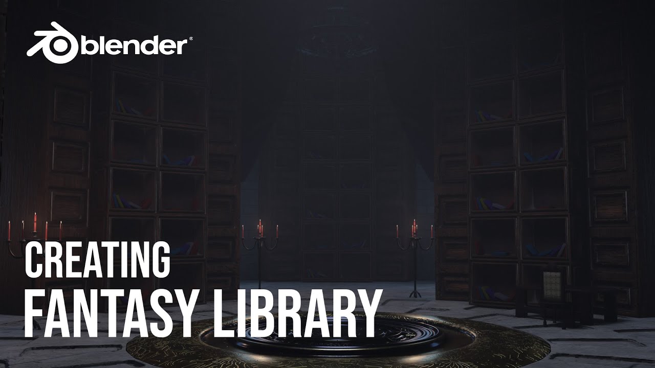 Creating Fantasy Library In Blender - YouTube