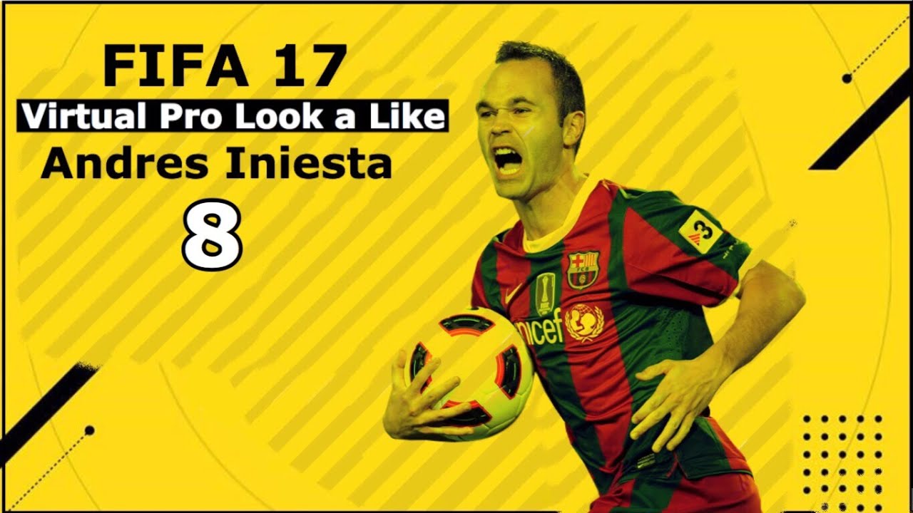 FIFA 17 | VIRTUAL PRO LOOKALIKE TUTORIAL - ANDRES INIESTA - YouTube