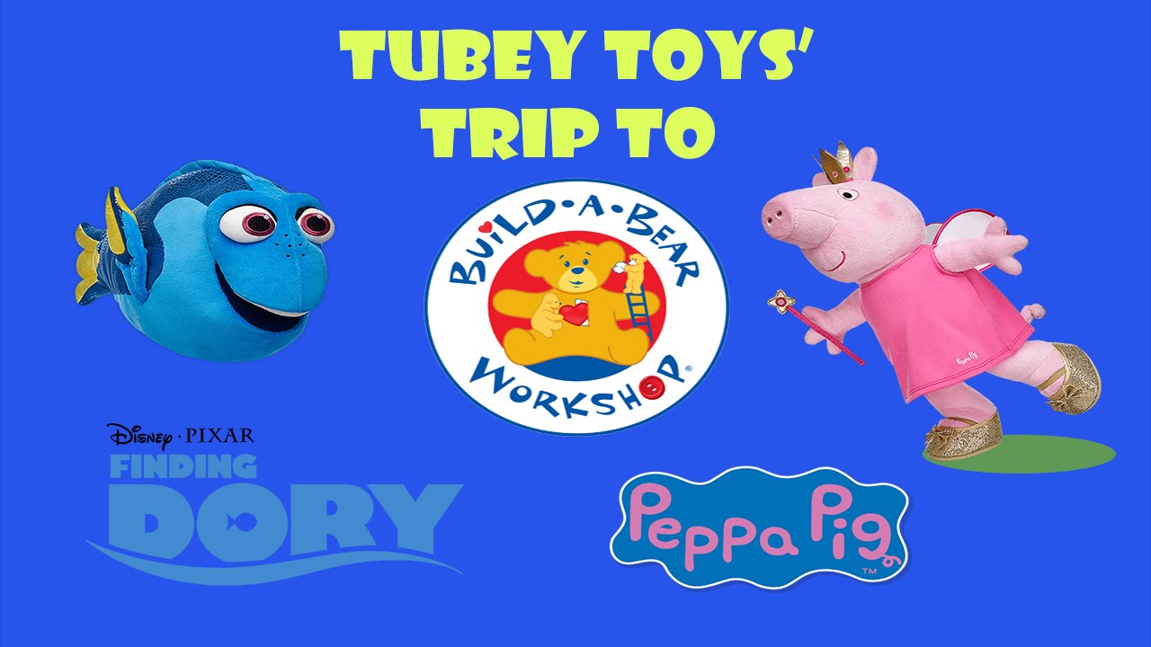 Tubey Toys Build-a-Bear Workshop Trip! Building Peppa Pig and Dory ...