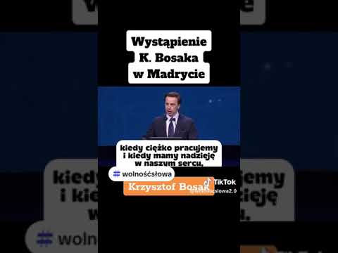 Wystąpienie Krzysztofa Bosaka w Madrycie.#bosak #konfederacja #madryt