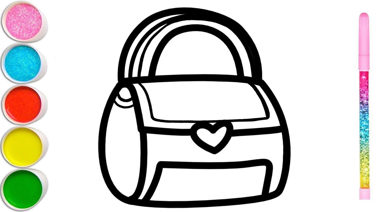 How to draw a bag for children/Cómo dibujar una bolsa para niños - YouTube
