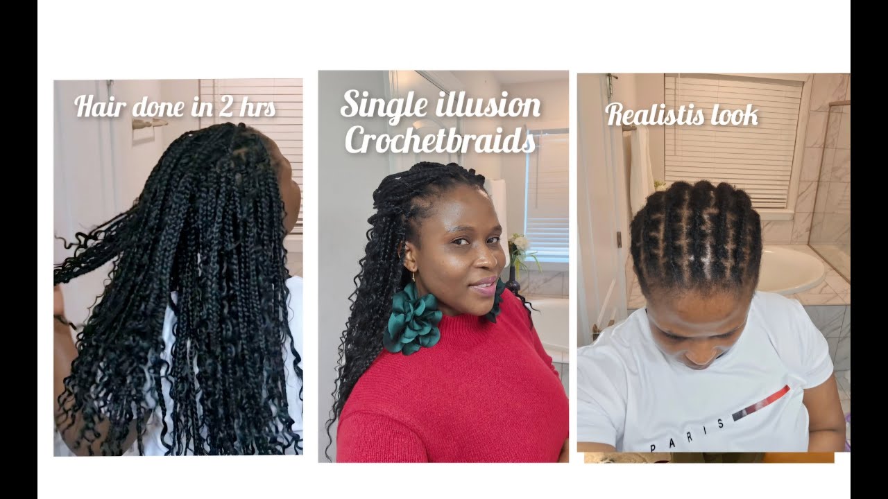 How To Achieve Individual illusion braiding method/ Boho crotchet braids - YouTube