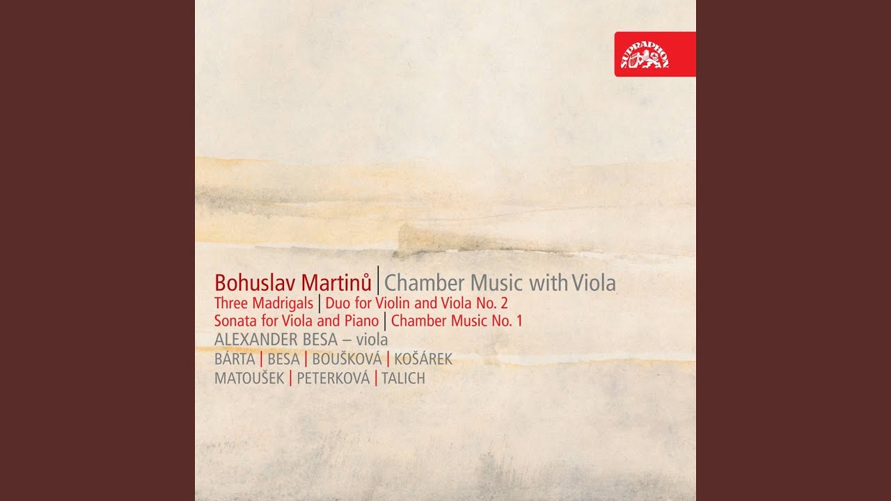 Three Madrigals (Duo No. 1) for Violin and Viola, H. 313 - Poco andante - YouTube