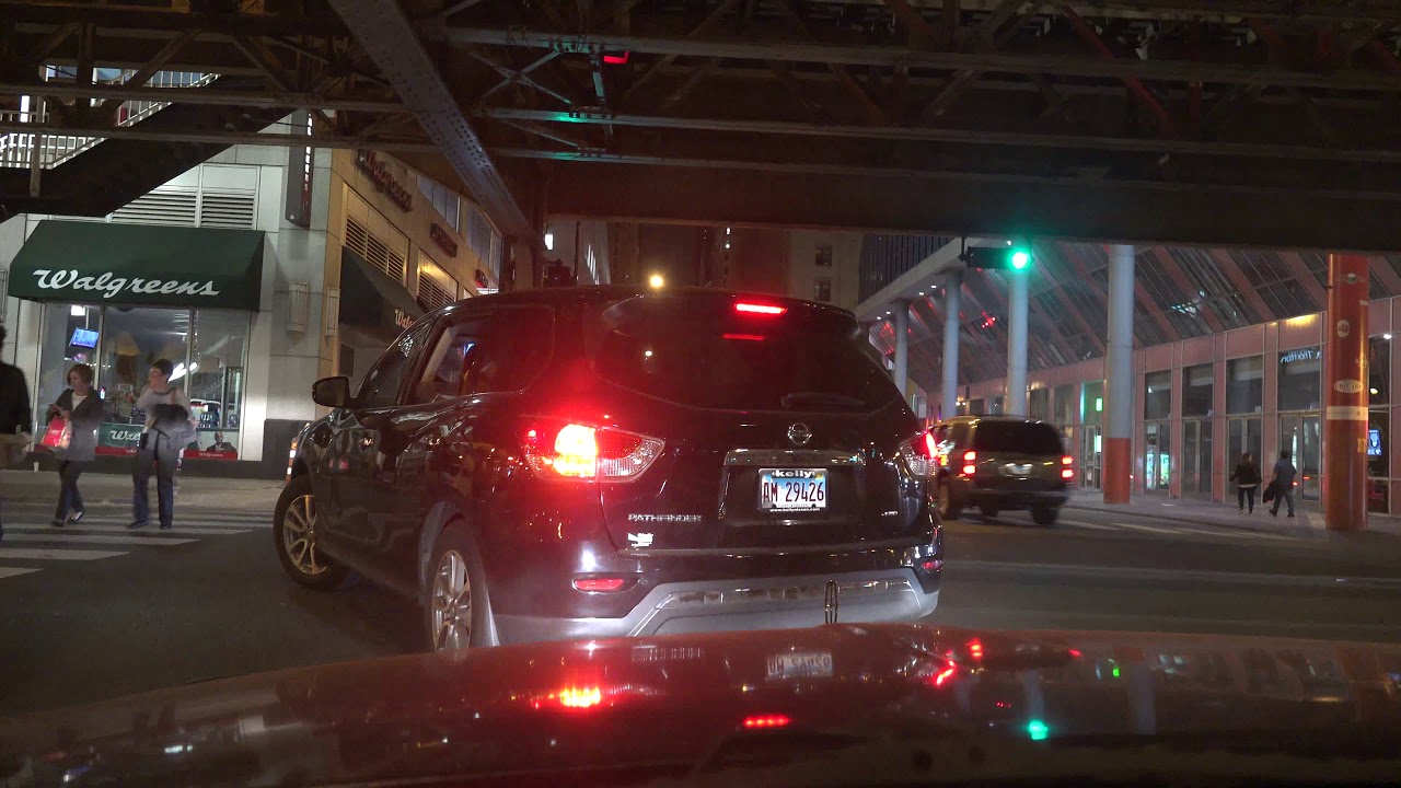 Chicago Downtown driving at night 4K - YouTube